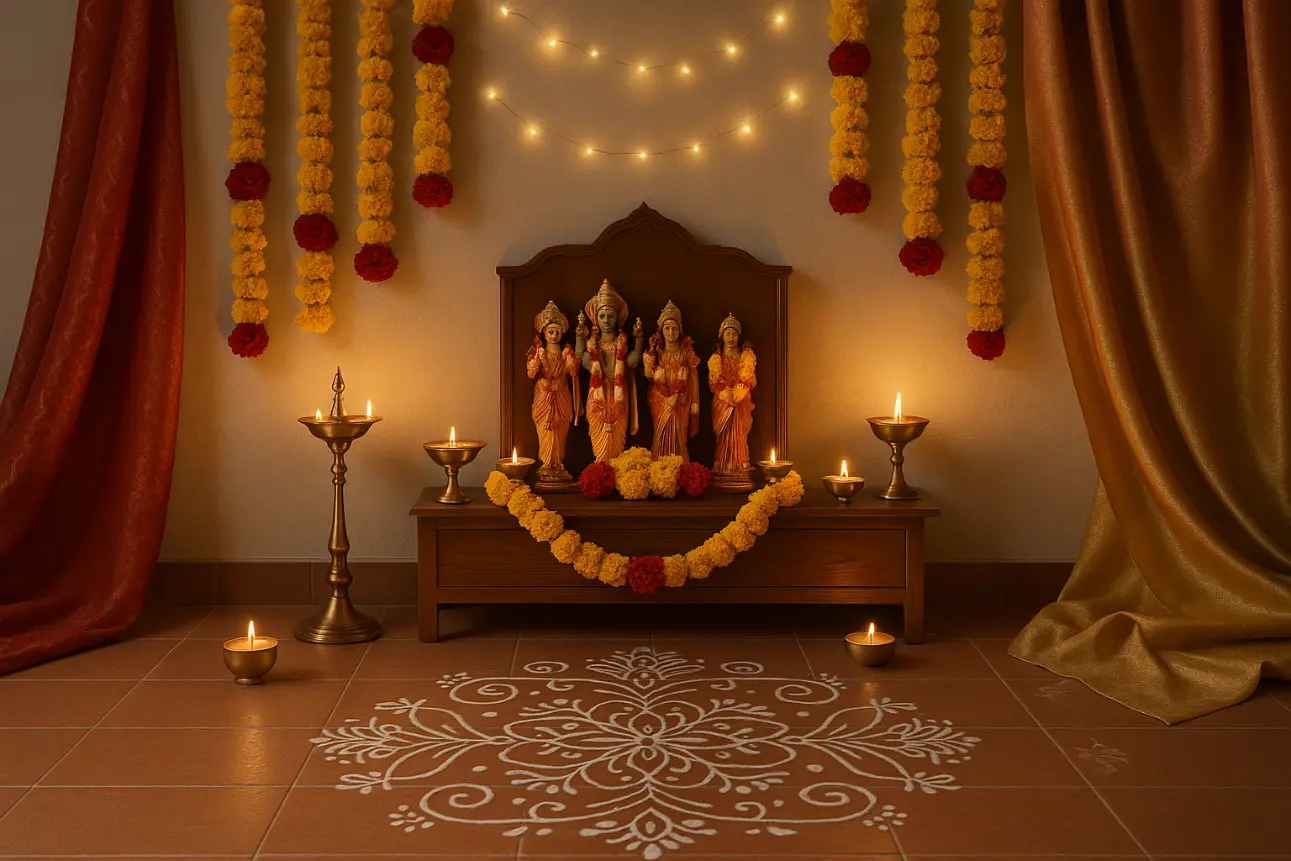 Transform Your Living Room into a Stage: Festive Dussehra Decoration ...